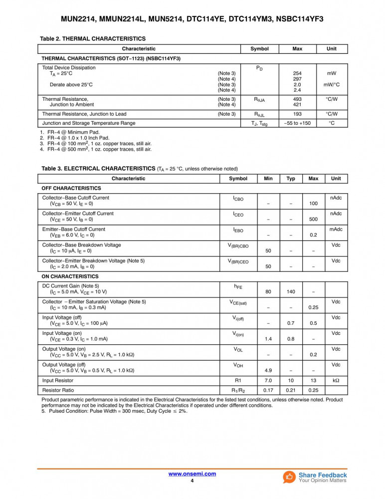Datasheet page 4 preview