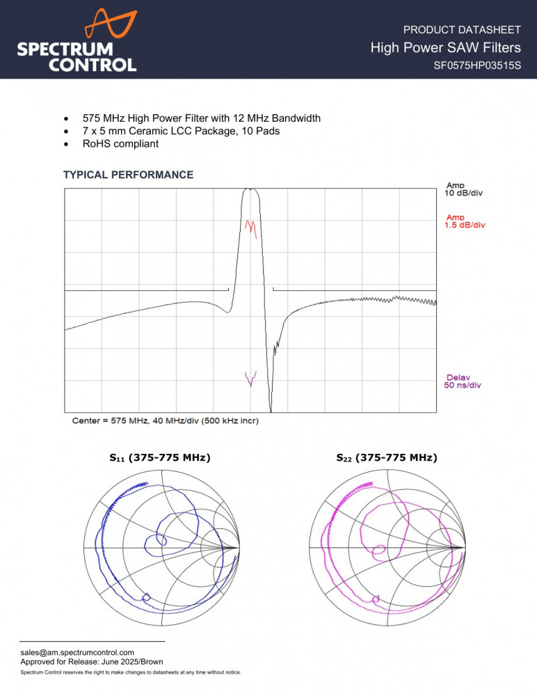 SF0575HP03515S technical document page 1