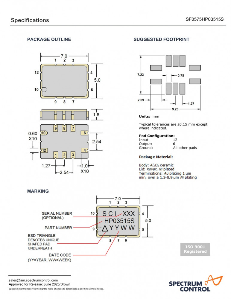 SF0575HP03515S technical document page 3
