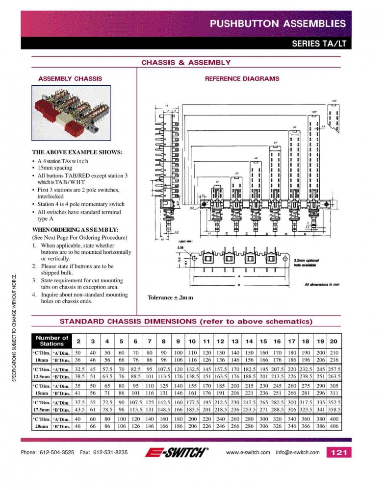 E-Switch TA/LT datasheet page 4