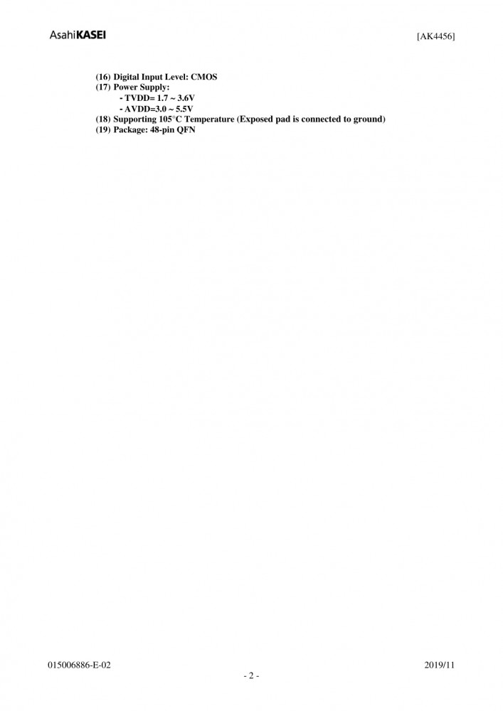 AK4456VN datasheet page 2