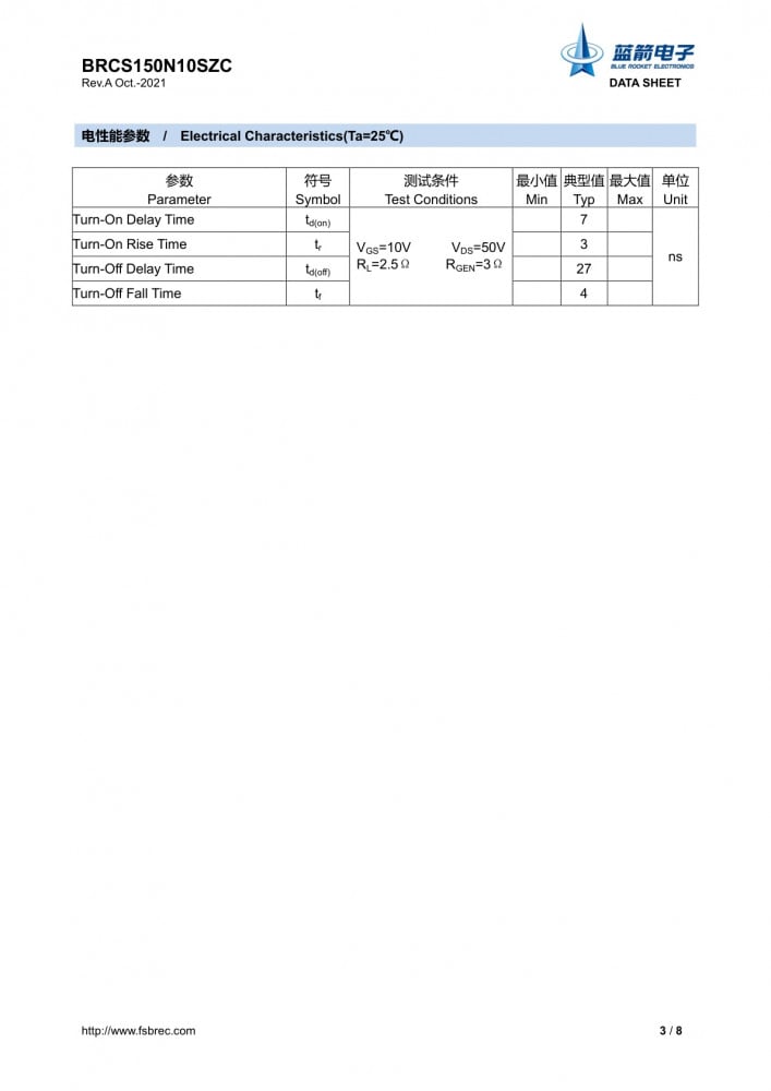 BRCS150N10SZC datasheet page 3