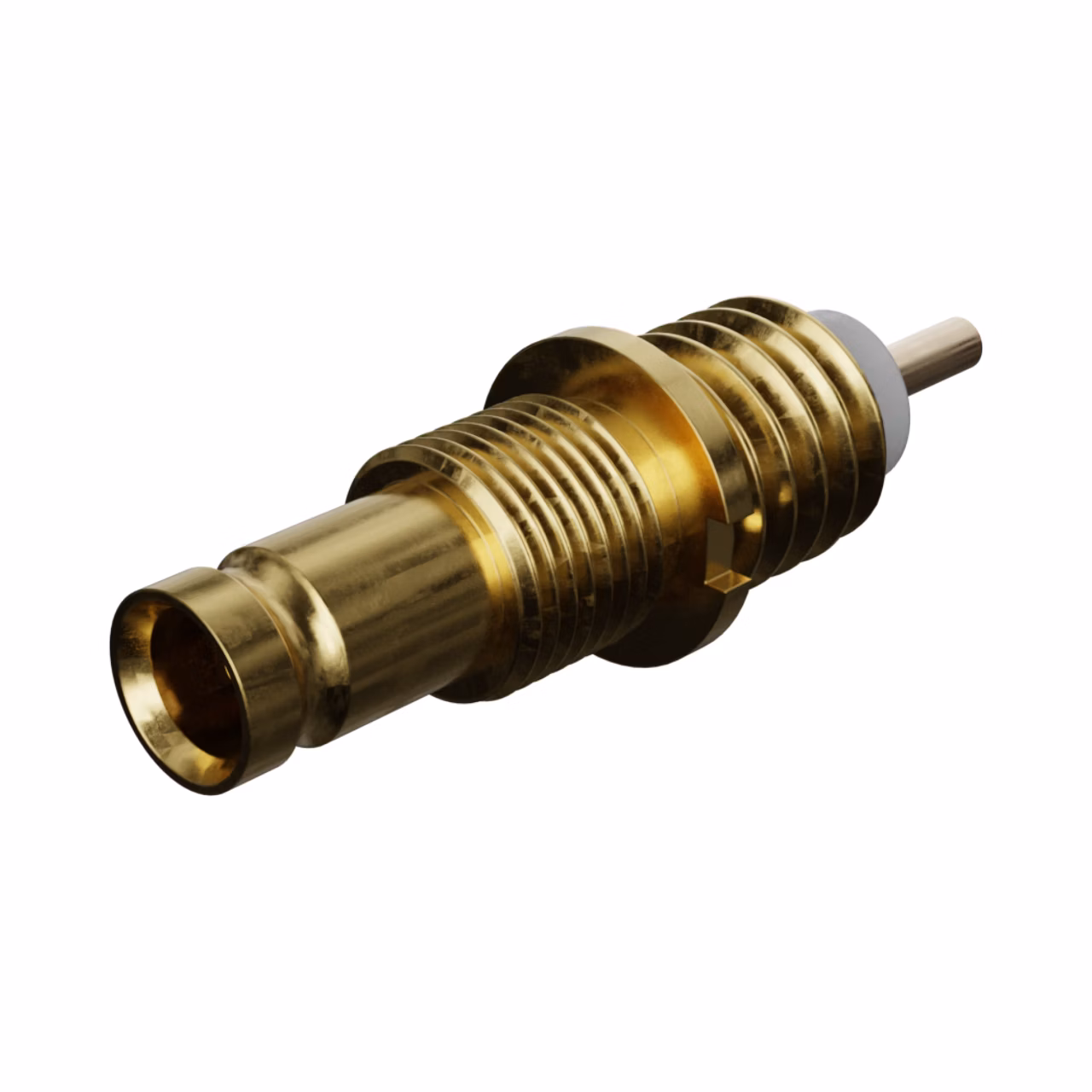 DIN 1.0/2.3 Jack, Straight, Panel Mount, Gold (Au) Plated, Candlestick Contact, 11.50mm Length, 50 Ohms for sale