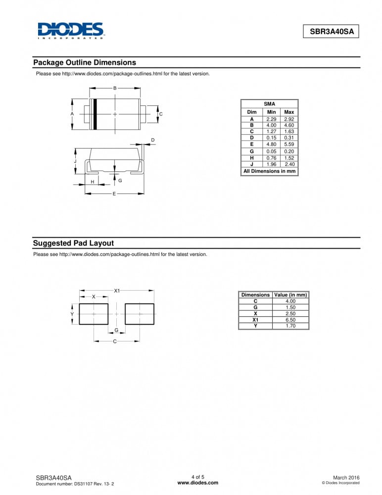 SBR3A40SA-13 datasheet page 4