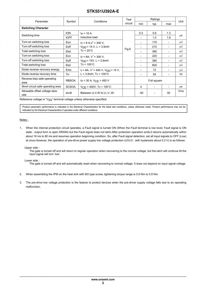 STK551U392A-E datasheet page 3