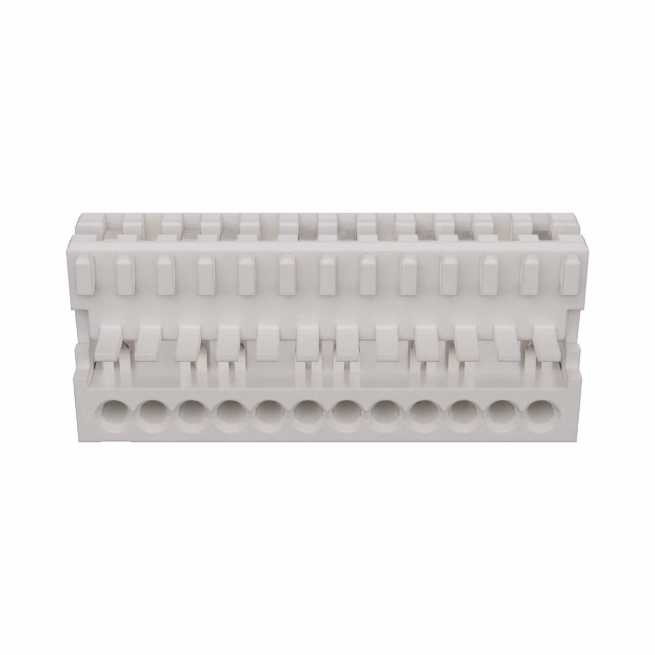 Appli-Mate RAST 2.5 IDT Housing, 2.50mm Pitch, Direct/Indirect, Female, 12 Circuits, All Position Keys, Voided Circuits 2, 5, 8 and 11, Green Color Stripe for sale