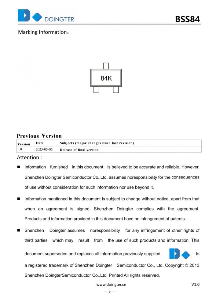 BSS84 datasheet page 7