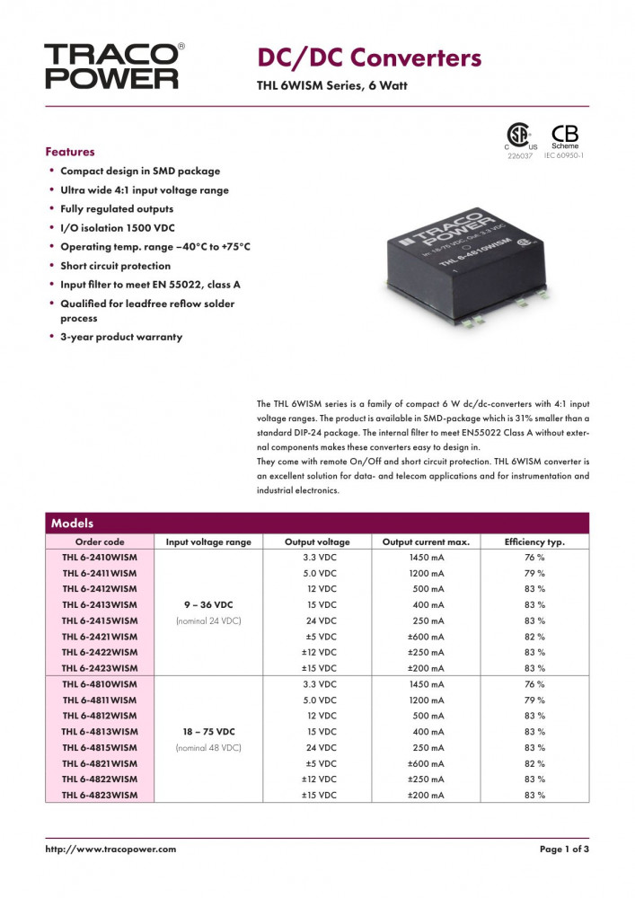 THL 6-4815WISM technical document page 1