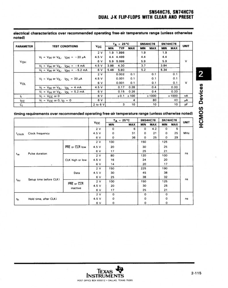 54HC76J/B datasheet page 5
