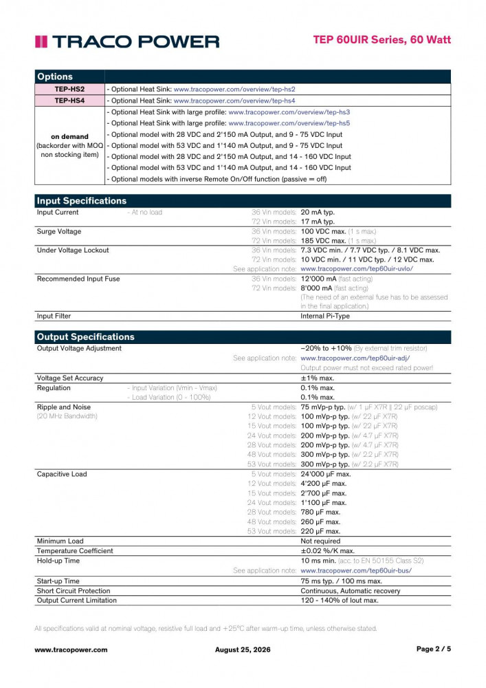 TEP 60UIR document page 2