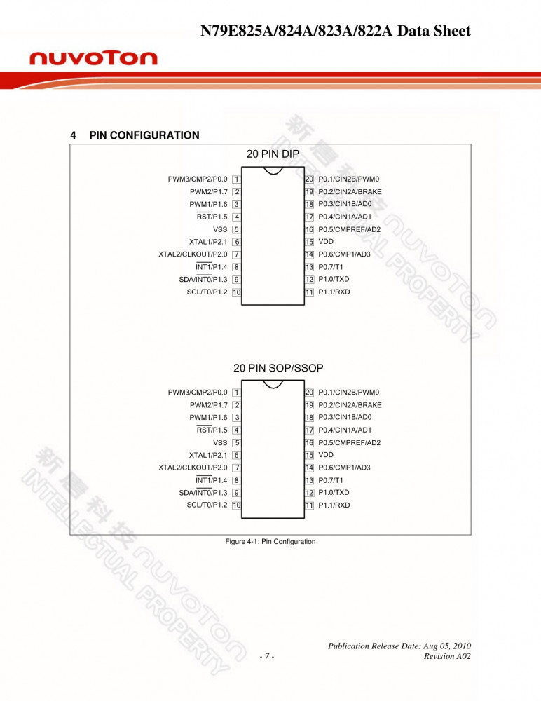 N79E822ARG datasheet page 7