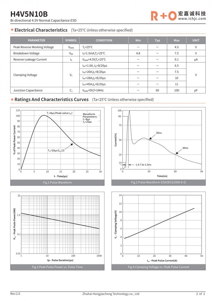 H4V5N10B technical document page 2
