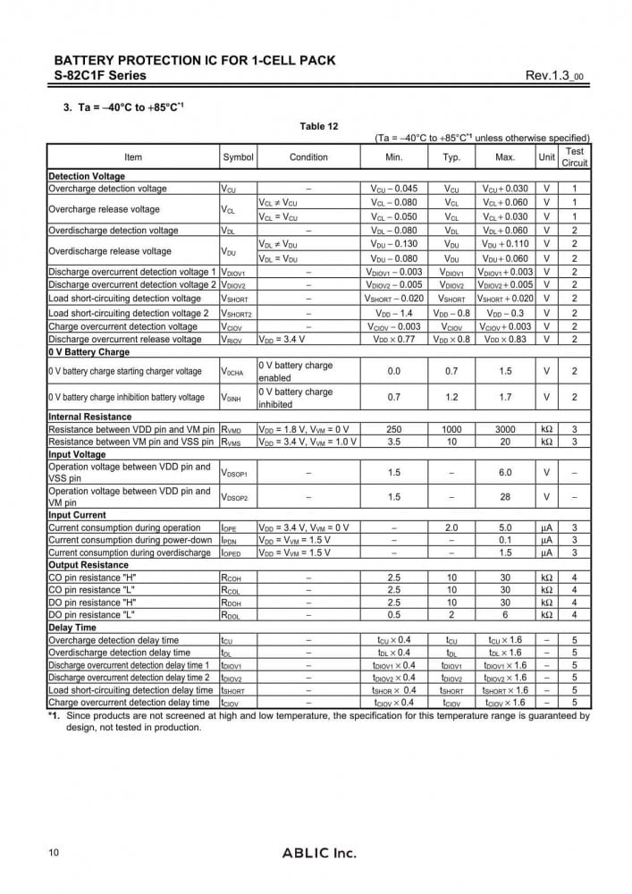 S-82C1F Series datasheet page 10