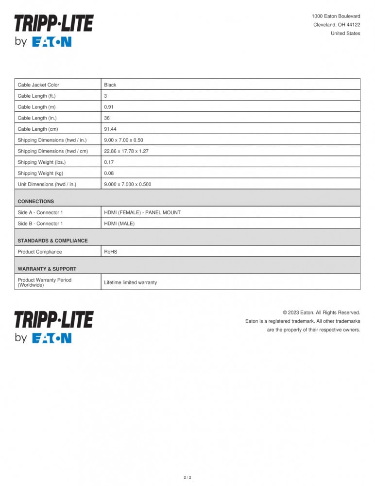 EATON P569-003-MF-APM technical document page 2