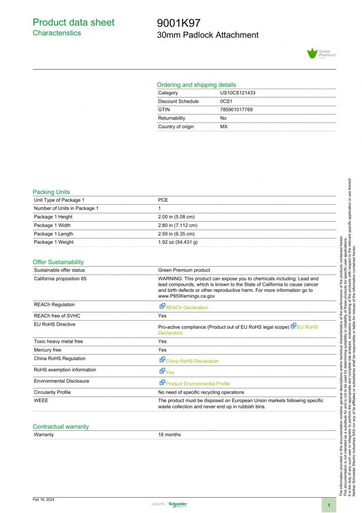 9001K97 technical document preview