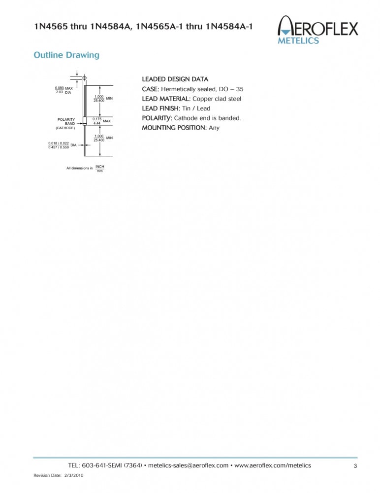 JANTX1N4579A-1 datasheet page 3