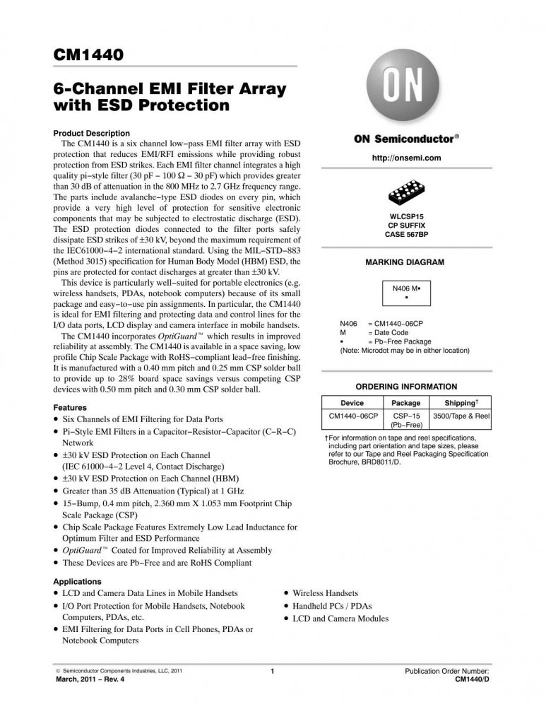 CM1440 datasheet page 1