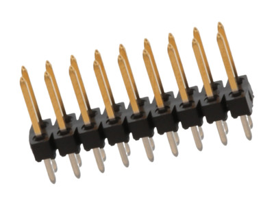 2.54mm Pitch C-Grid III Header, Dual Row, Vertical, 22 Circuits, 0.38µm Gold (Au) Selective Plating