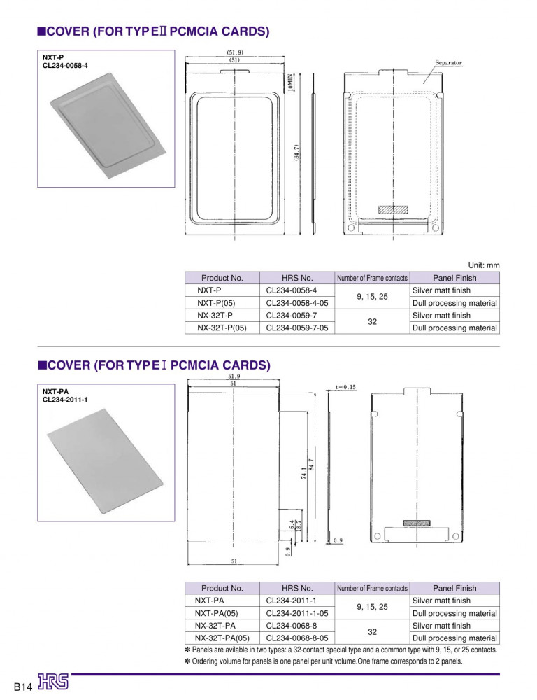 HRS NX Series datasheet page 7