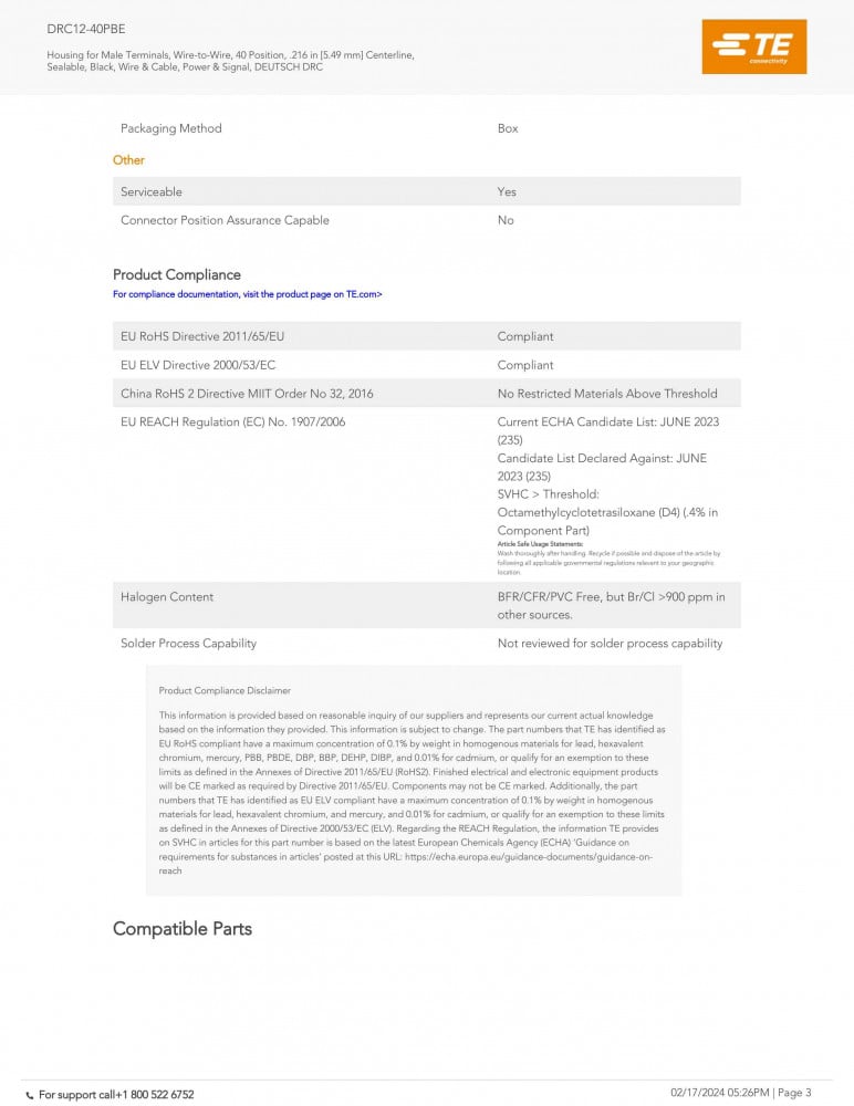 DRC12-40PBE technical document page 3