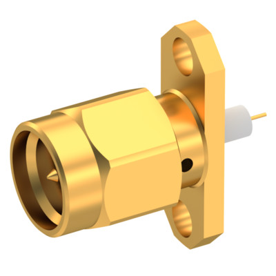 SMA / 2 HOLE FLANGE PLUG RECEPTACLE WITH SHOULDER CONTACT for sale