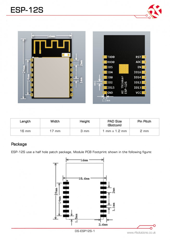 ESP-12S technical document page 8
