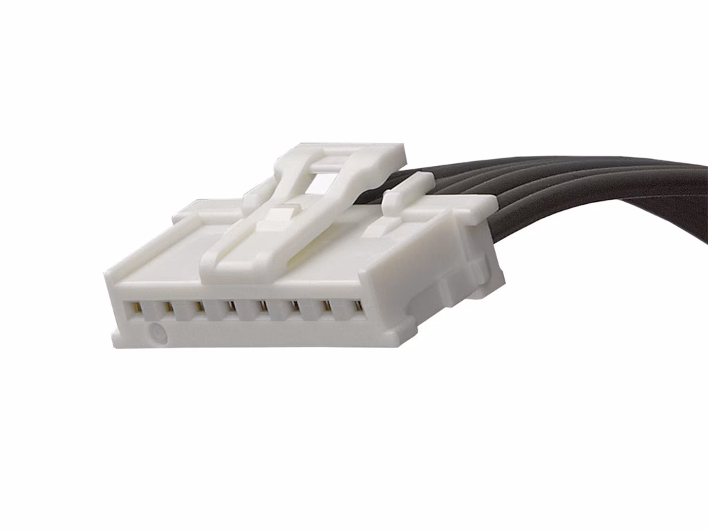 MicroClasp-to-MicroClasp Off-the-Shelf (OTS) Cable Assembly, Single Row, Tin (Sn) Plating, 100.00mm Length, 4 Circuits, White