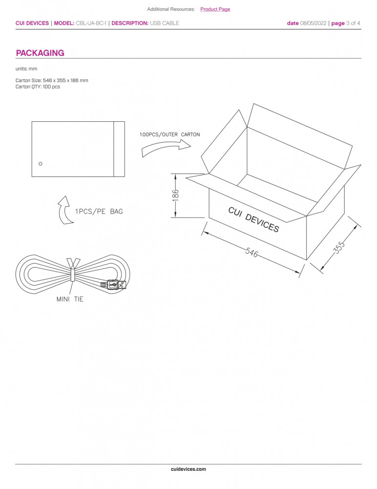 CBL-UA-BC-1 technical document page 3