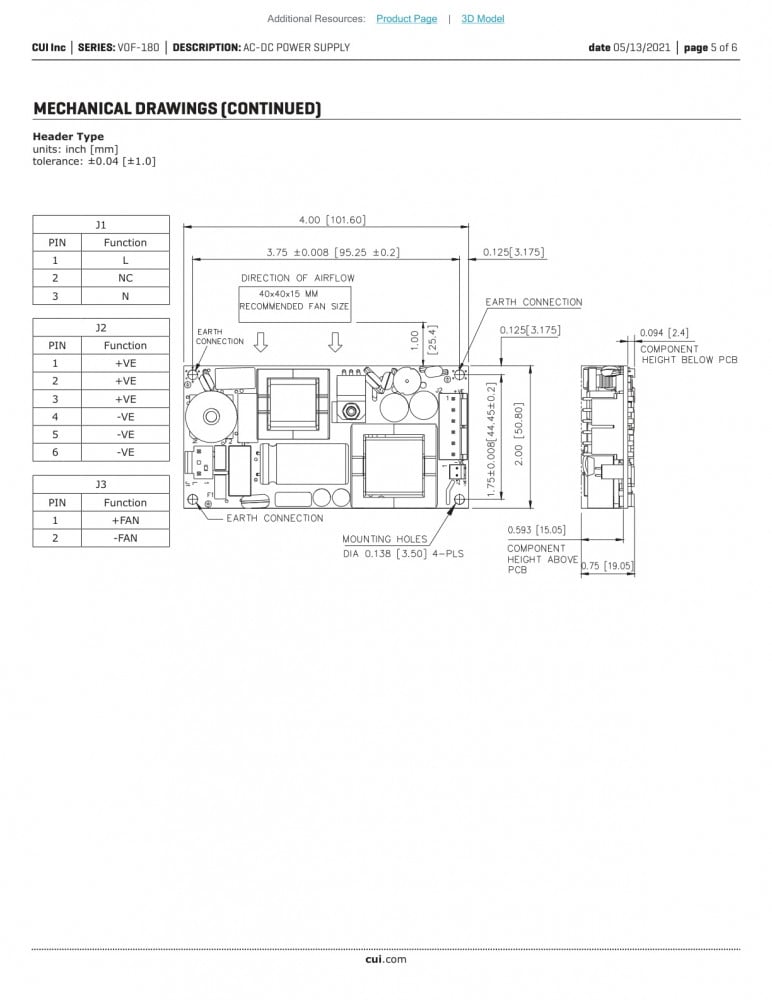 VOF-180 datasheet page 5