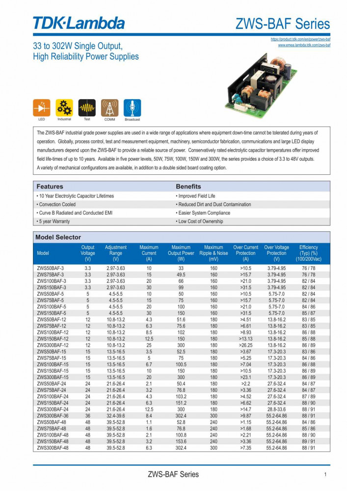 ZWS-BAF technical document, page 1