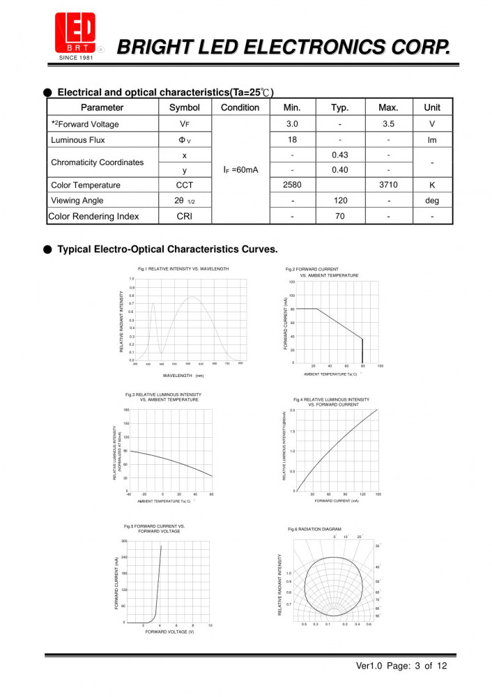 BL-5050W10 datasheet page 2