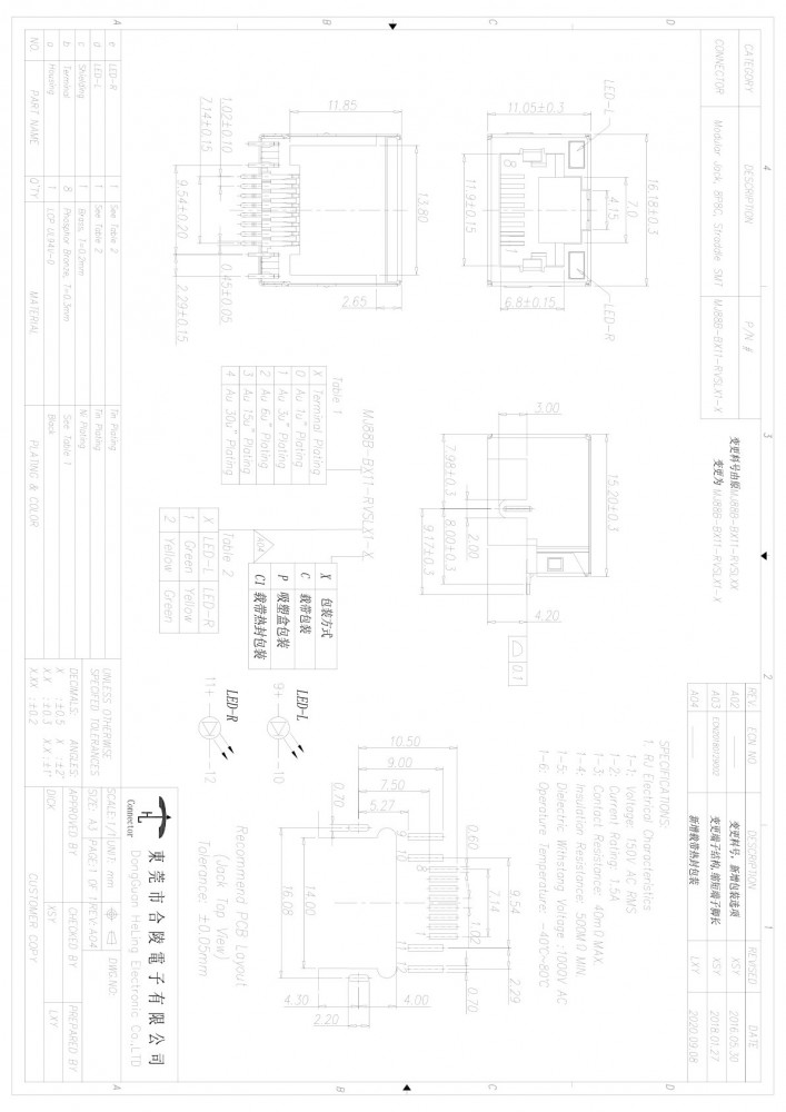 MJ88B-B011-RVSL21-C technical document page