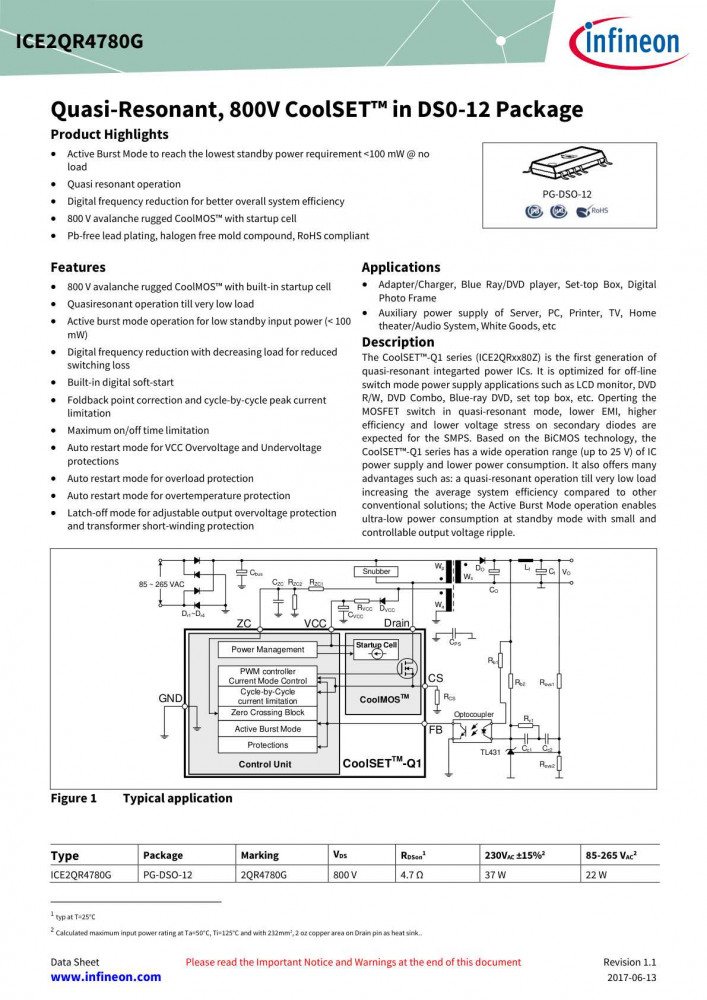 ICE2QR4780G document page 1