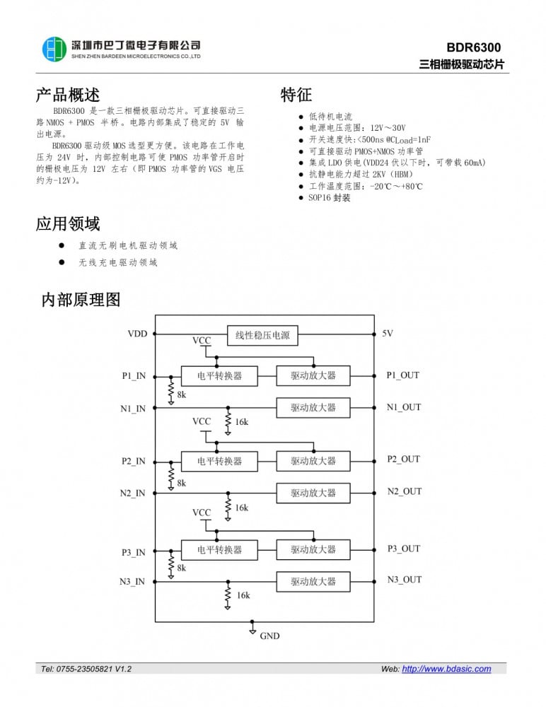 BDR6300 datasheet page 1