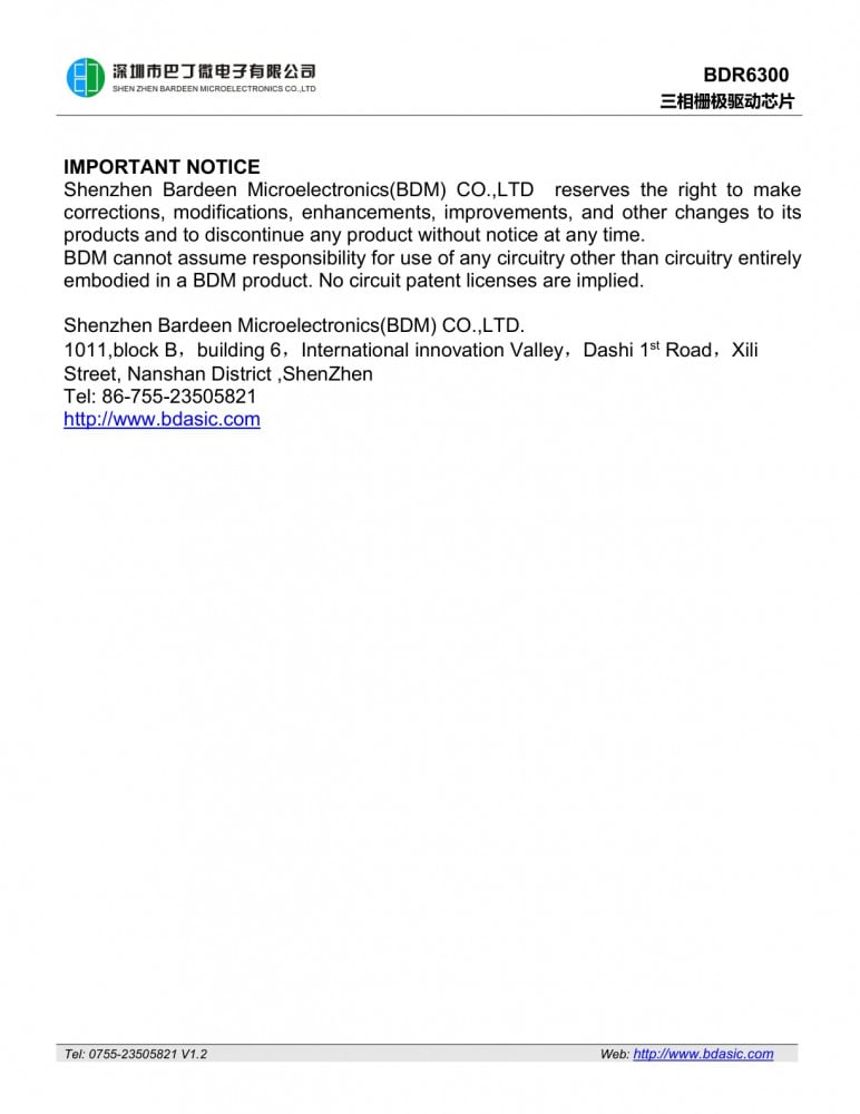 BDR6300 datasheet page 6
