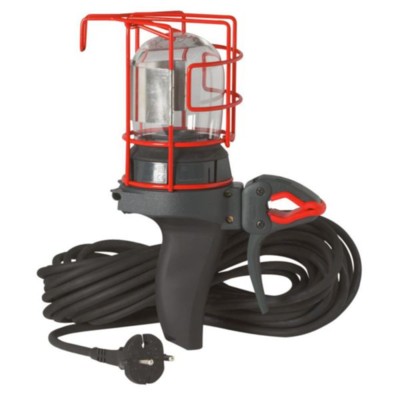 Inspection lamp waterproof with claw - Inspection lamp 230V75W clamp - 230V to 250V IP55 hand luminaire - 75W max with clamp and cord for sale