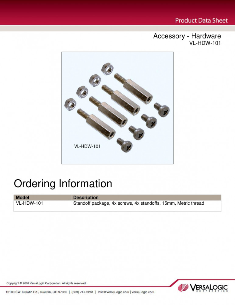 VL-HDW-101 product documentation image