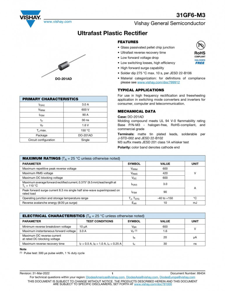 31GF6-M3 technical document page 1
