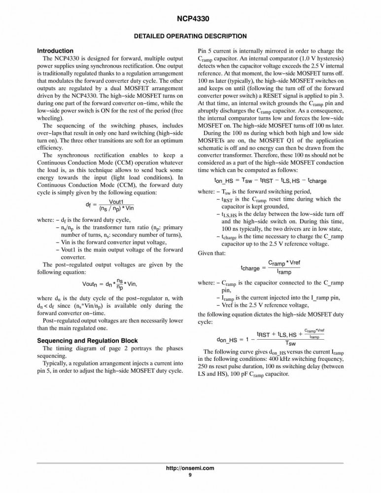 NCP4330 datasheet page 9