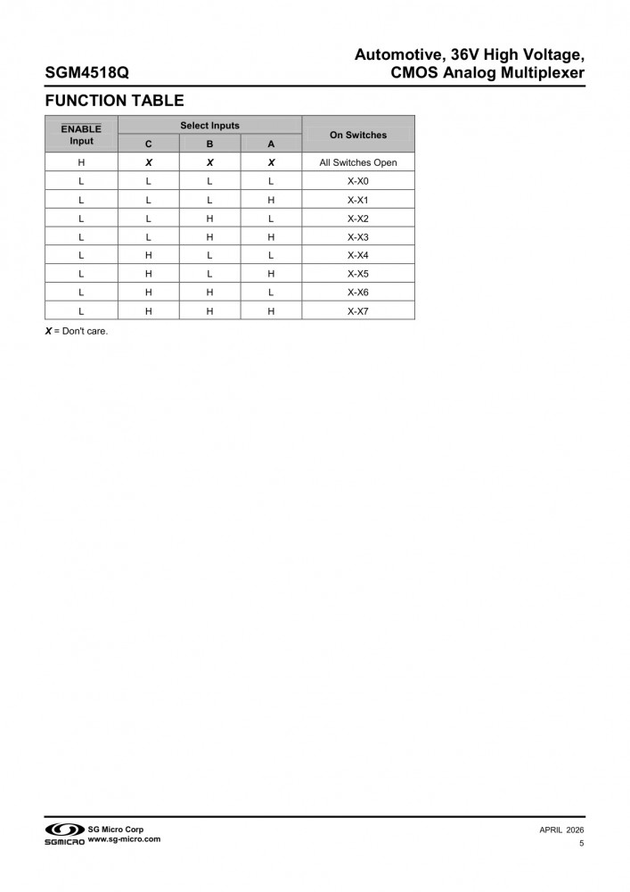 SGM4518Q datasheet page 5