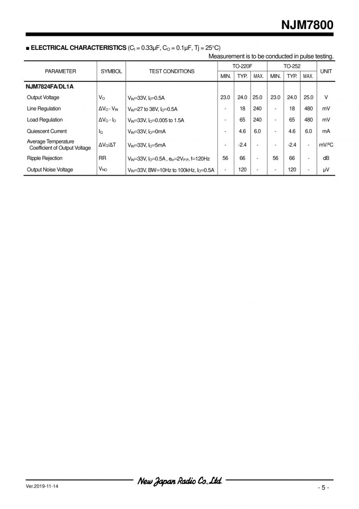 NJM78M05DL1A-TE1 datasheet page 5