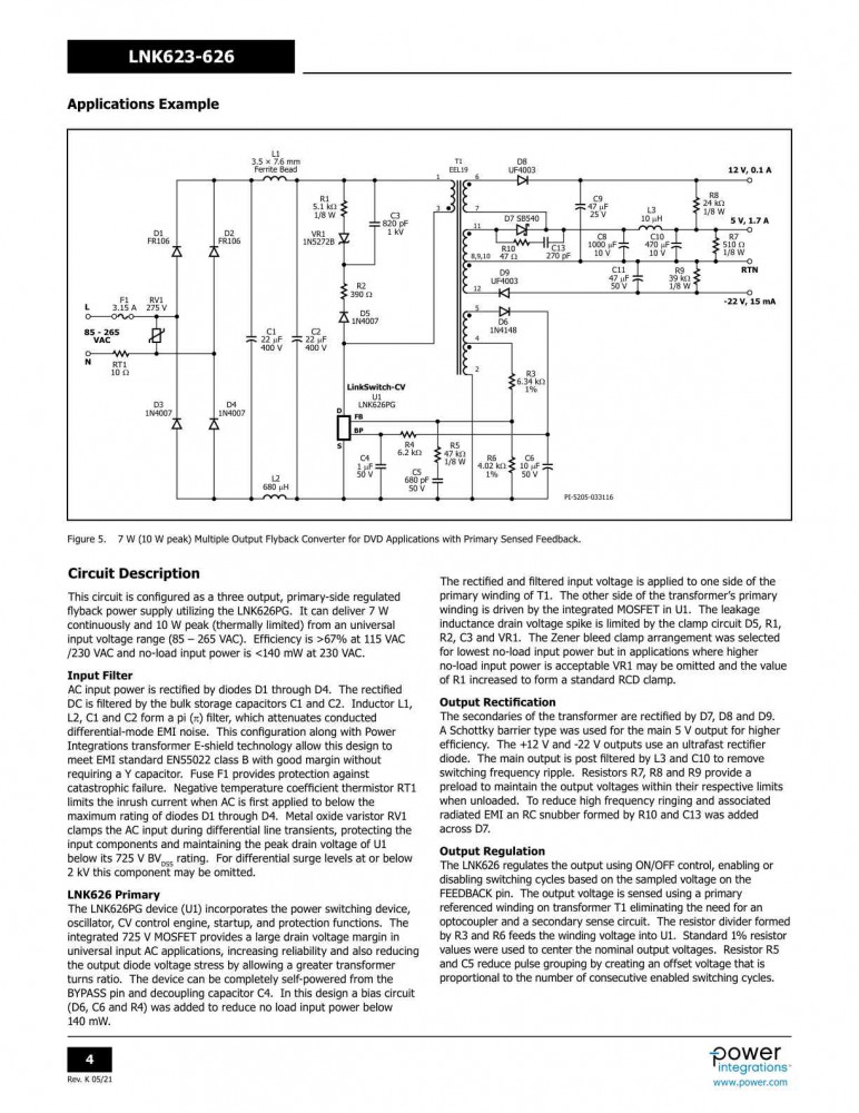LNK624DG datasheet page 4