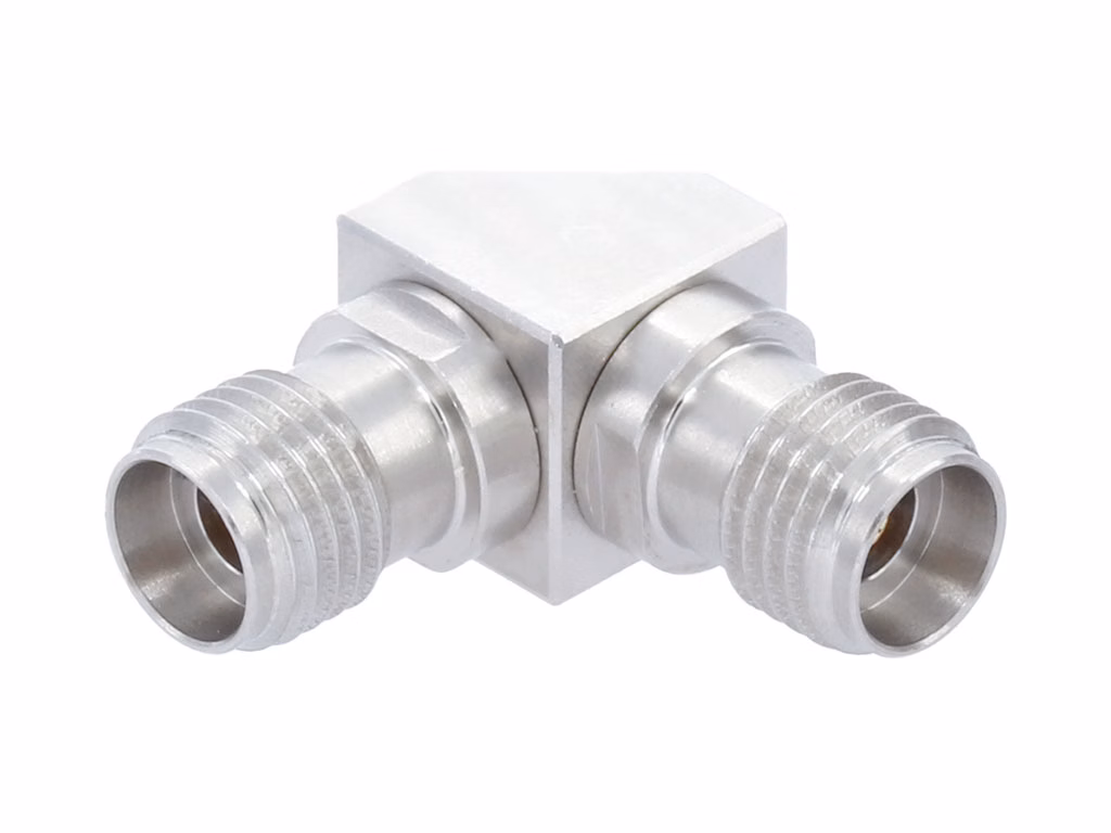 Precision Test Adapter, 2.92mm Jack-to-2.92mm Jack, Right-Angle, Passivated, 40 GHz, 50 Ohms for sale