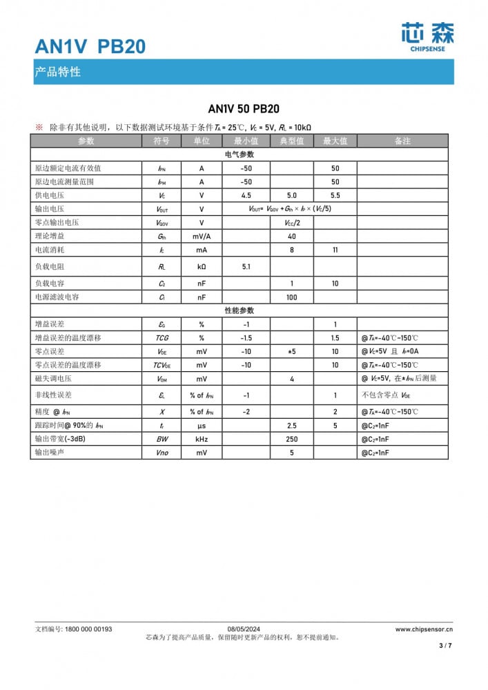 AN1V 100 PB20 datasheet page 3