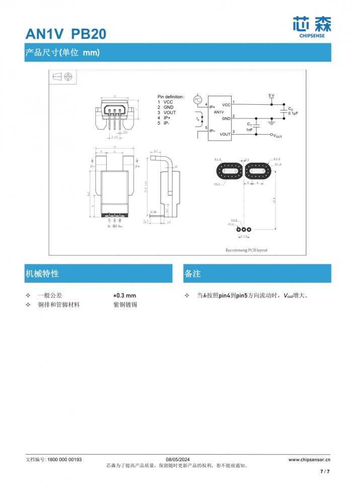 AN1V 100 PB20 datasheet page 7