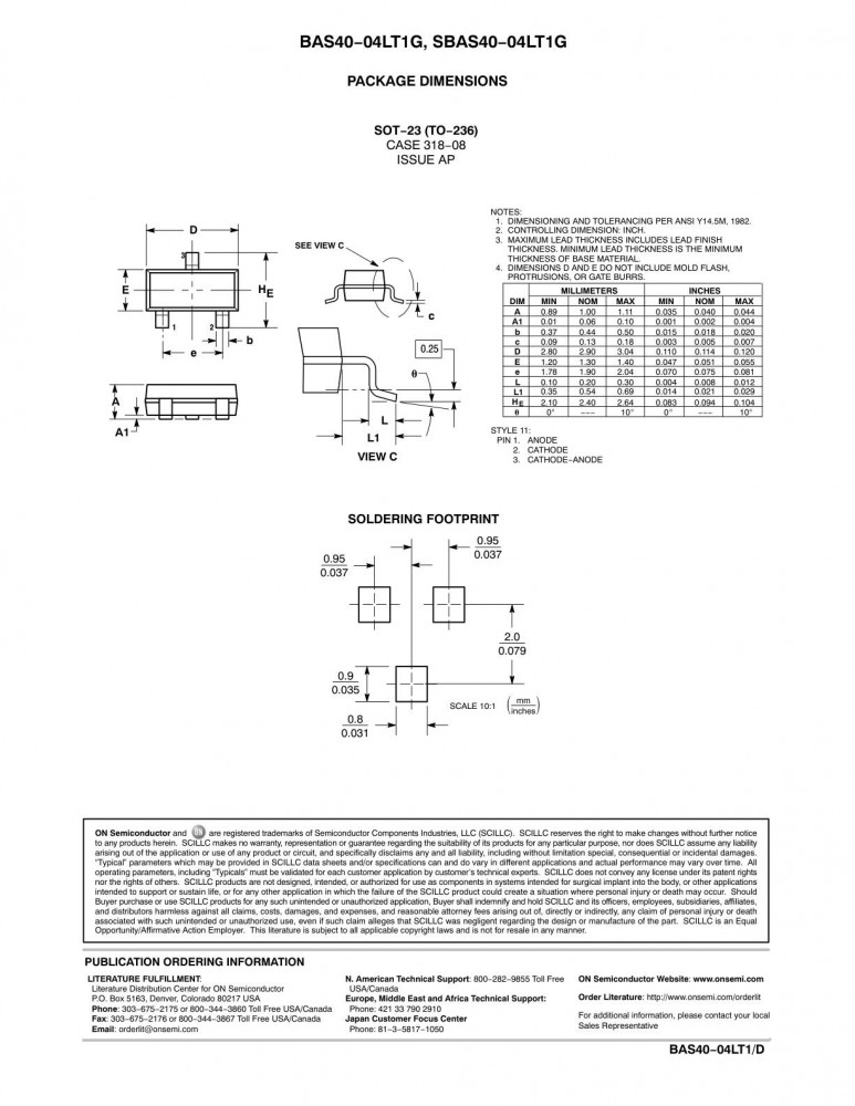 BAS40-04LT1G datasheet page 3