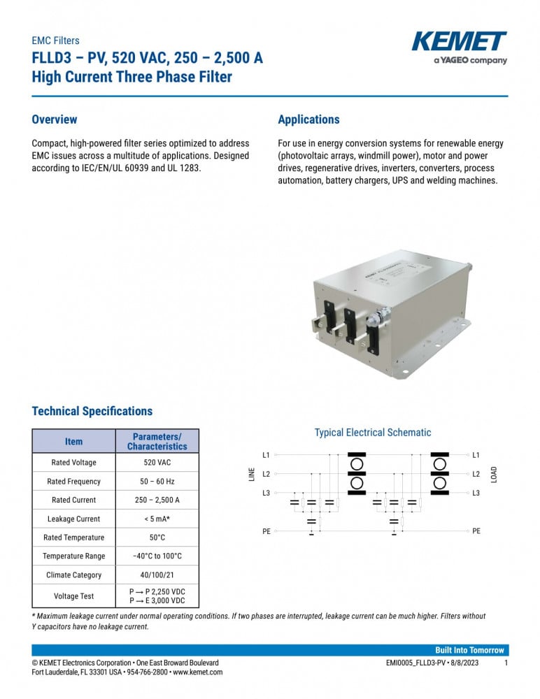 FLLD3-PV datasheet page 1