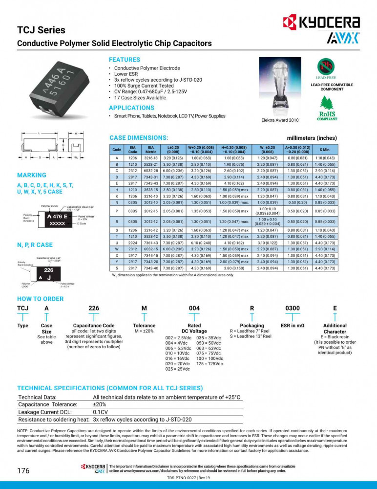 TCJ series datasheet page 1