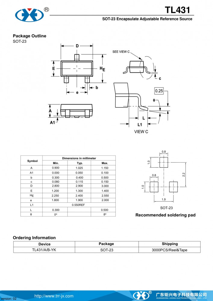 JUXING TL431A datasheet page 3