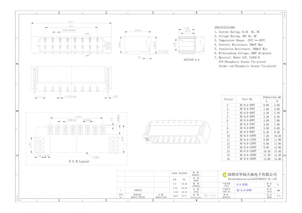 HC-0.8-6PWT technical document preview
